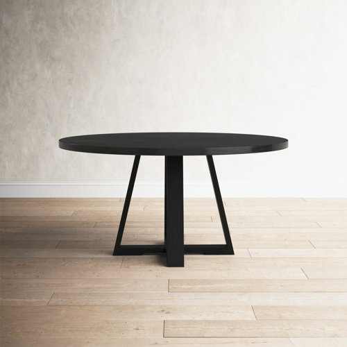 Birch Lane™ Evalee Round Solid Wood Dining Table | Wayfair