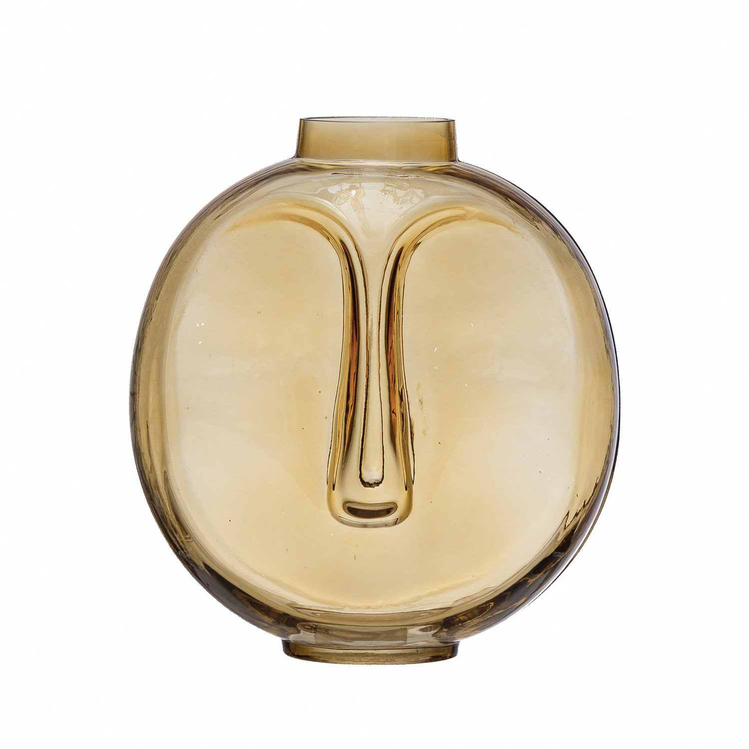 Trinx Decorative Face Shaped Glass Vase | Wayfair