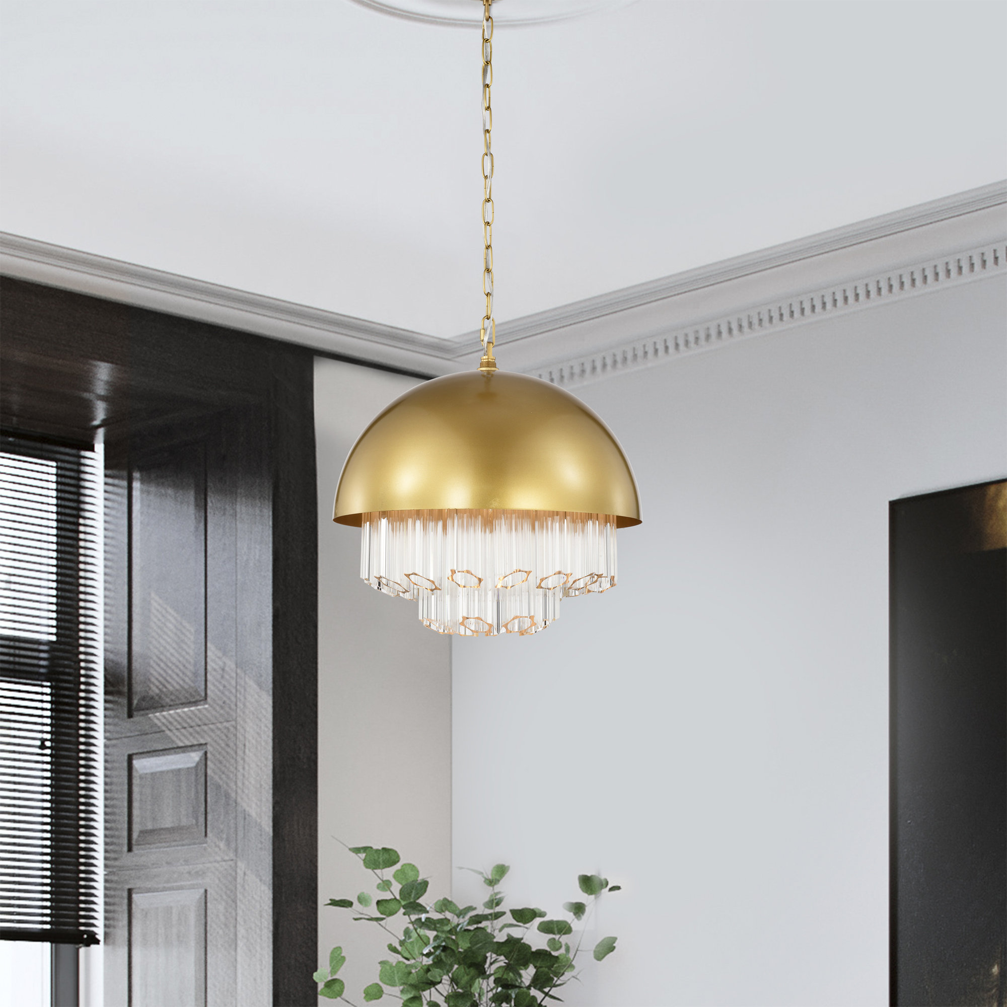 Everly Quinn 4 - Light Unique Dome LED Pendant | Wayfair