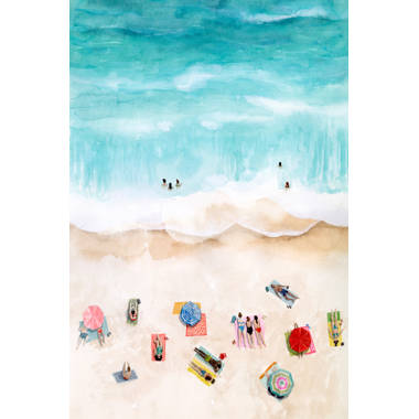 Sand & Stable Beach Week I by Grace Popp Wrapped Canvas Print on Canvas ...