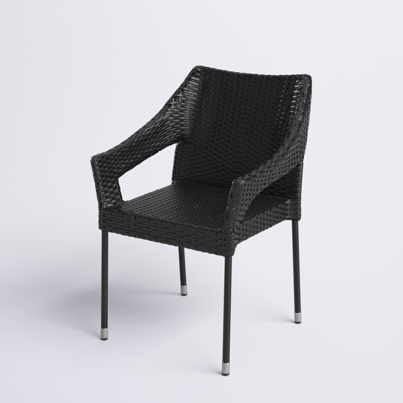 Lark Manor Annaise All Weather Commercial Grade PE Rattan Stacking ...