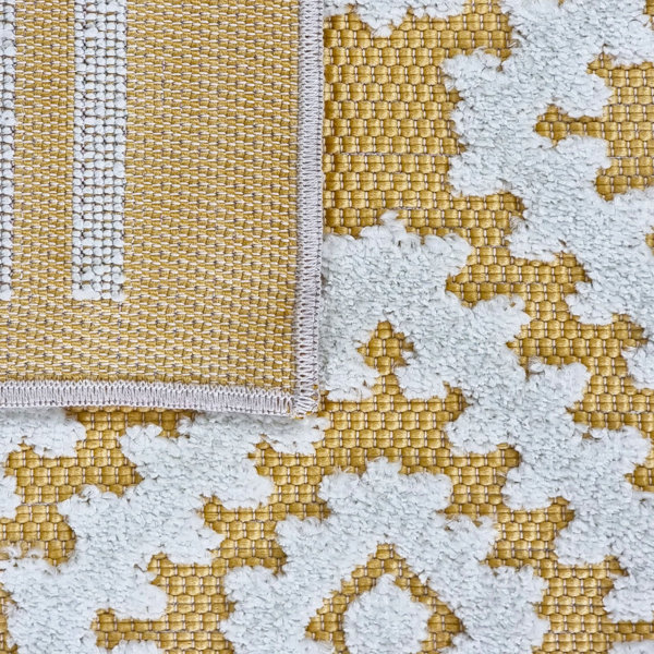 Gracie Oaks Austrinus Soft Yellow/White Outdoor Rug & Reviews | Wayfair ...