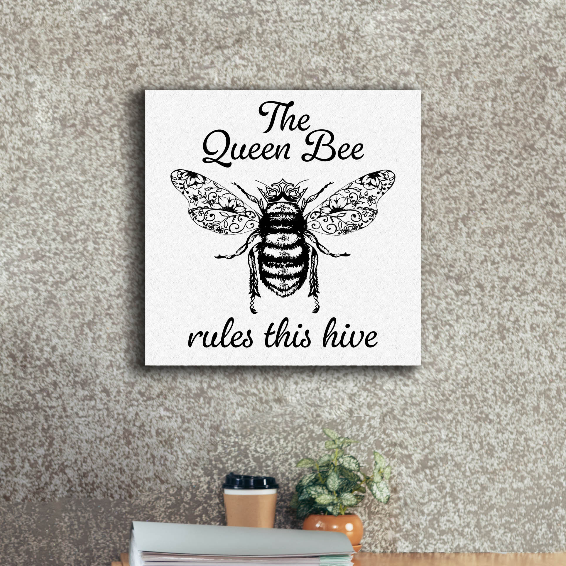 August Grove® 'Queen Typography B' by Jean Plout Canvas Wall Art | Wayfair