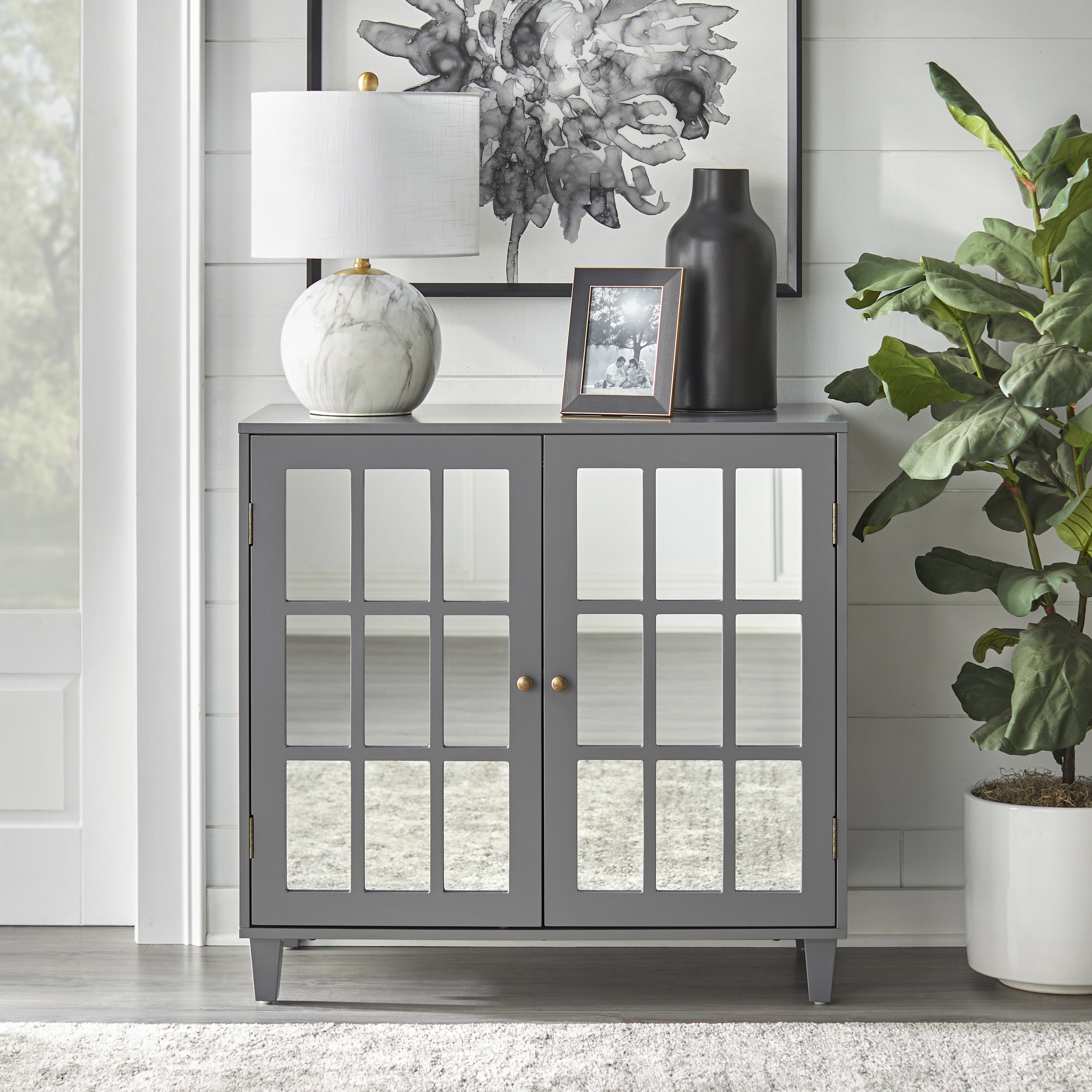 August Grove Callun 2 Door Mirrored Accent Cabinet & Reviews - Wayfair ...