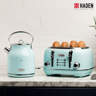 HADEN Turquoise Stainless Steel Heritage Toaster & 1.7 Liter Electric ...