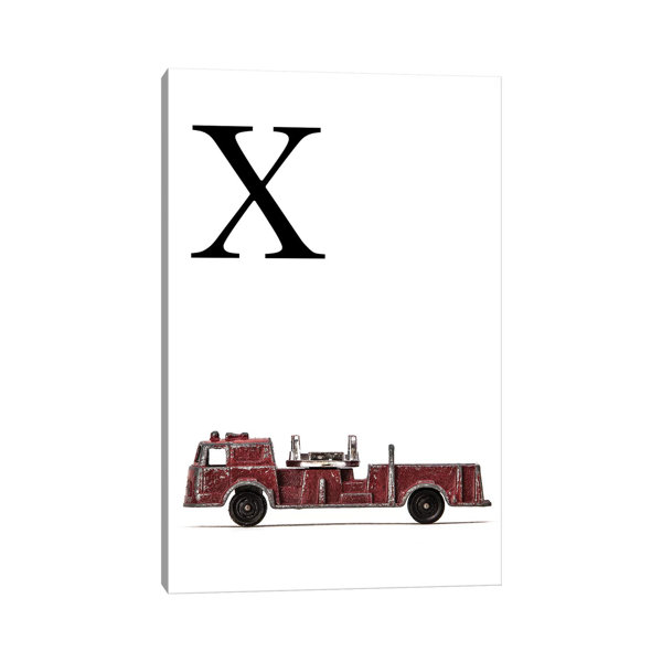 Williston Forge X Fire Engine Letter - Print on Canvas | Wayfair.co.uk