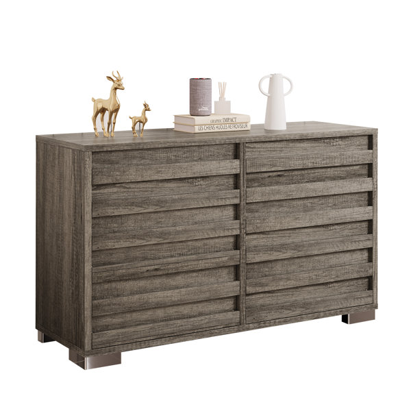 Ebern Designs Farmhouse 6 Drawers Dresser For Bedroom, Chest Of Drawers ...