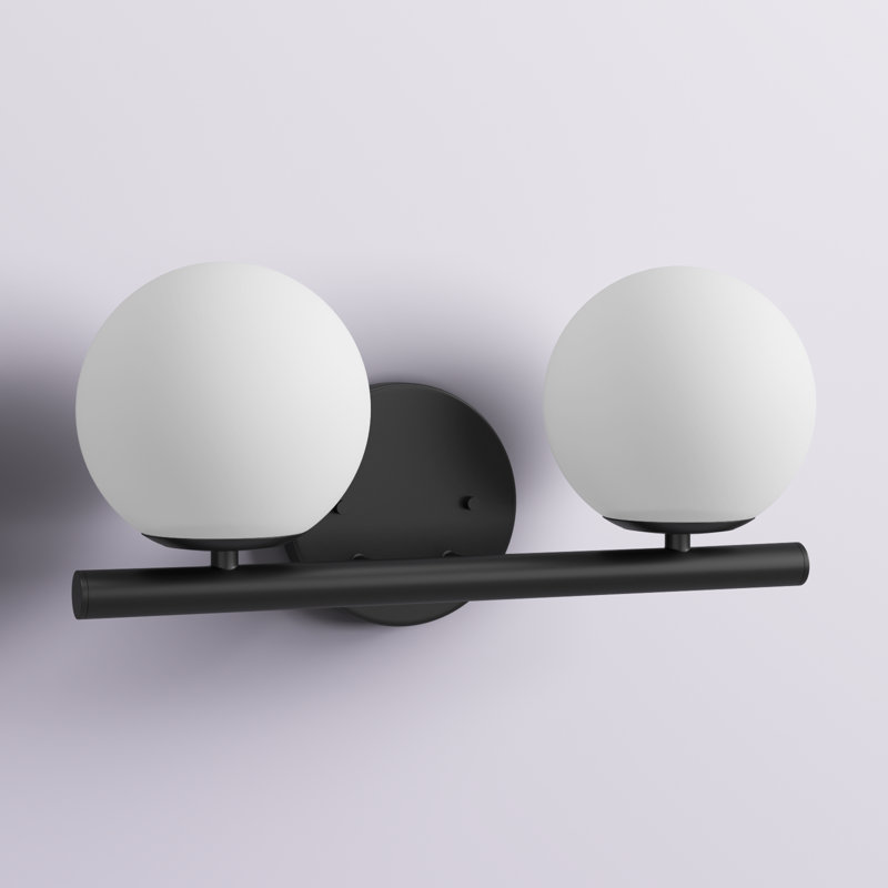 Wade Logan® Atice Dimmable Matte Black Vanity Light & Reviews | Wayfair