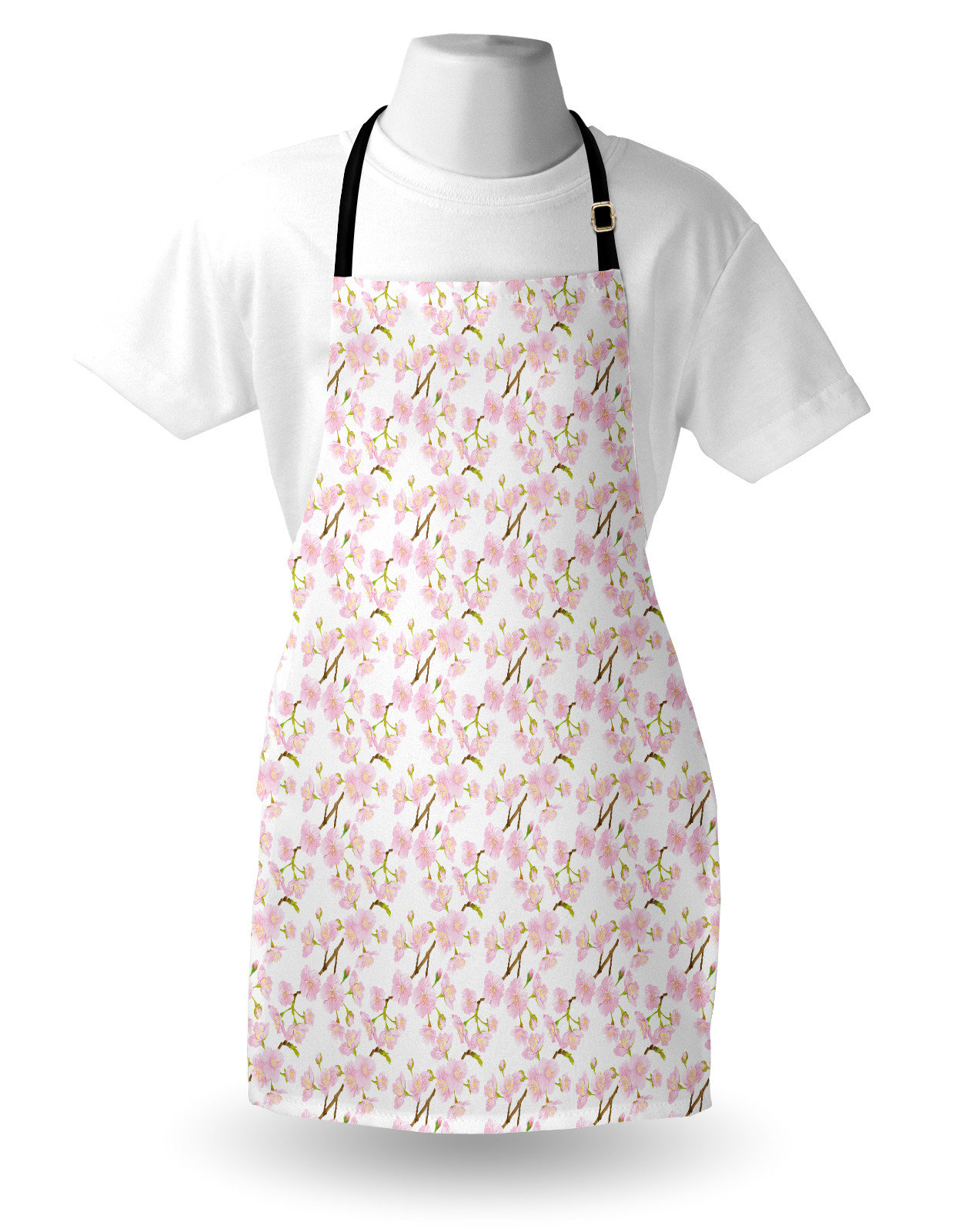 East Urban Home Pink Floral Apron Unisex Pastel Cherry Sakura Adult ...