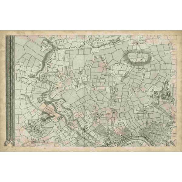 Trinx " Map Of London Grid V " Painting Print | Wayfair