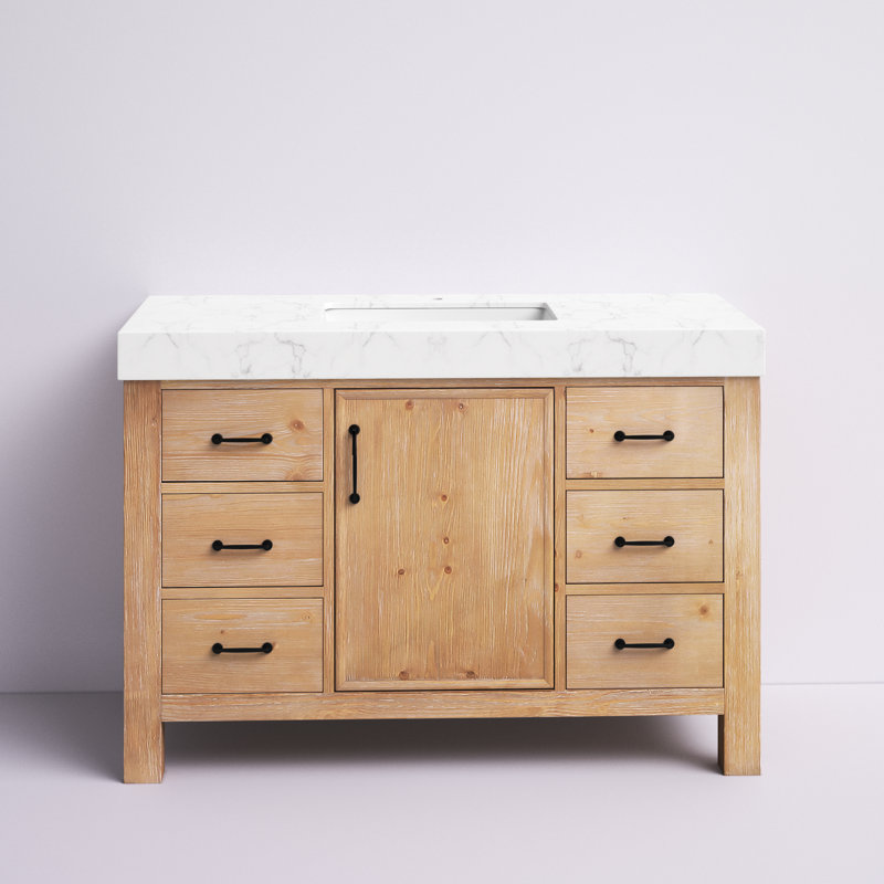 Lark Manor Ambree 48'' Single Bathroom Vanity with Engineered Marble ...