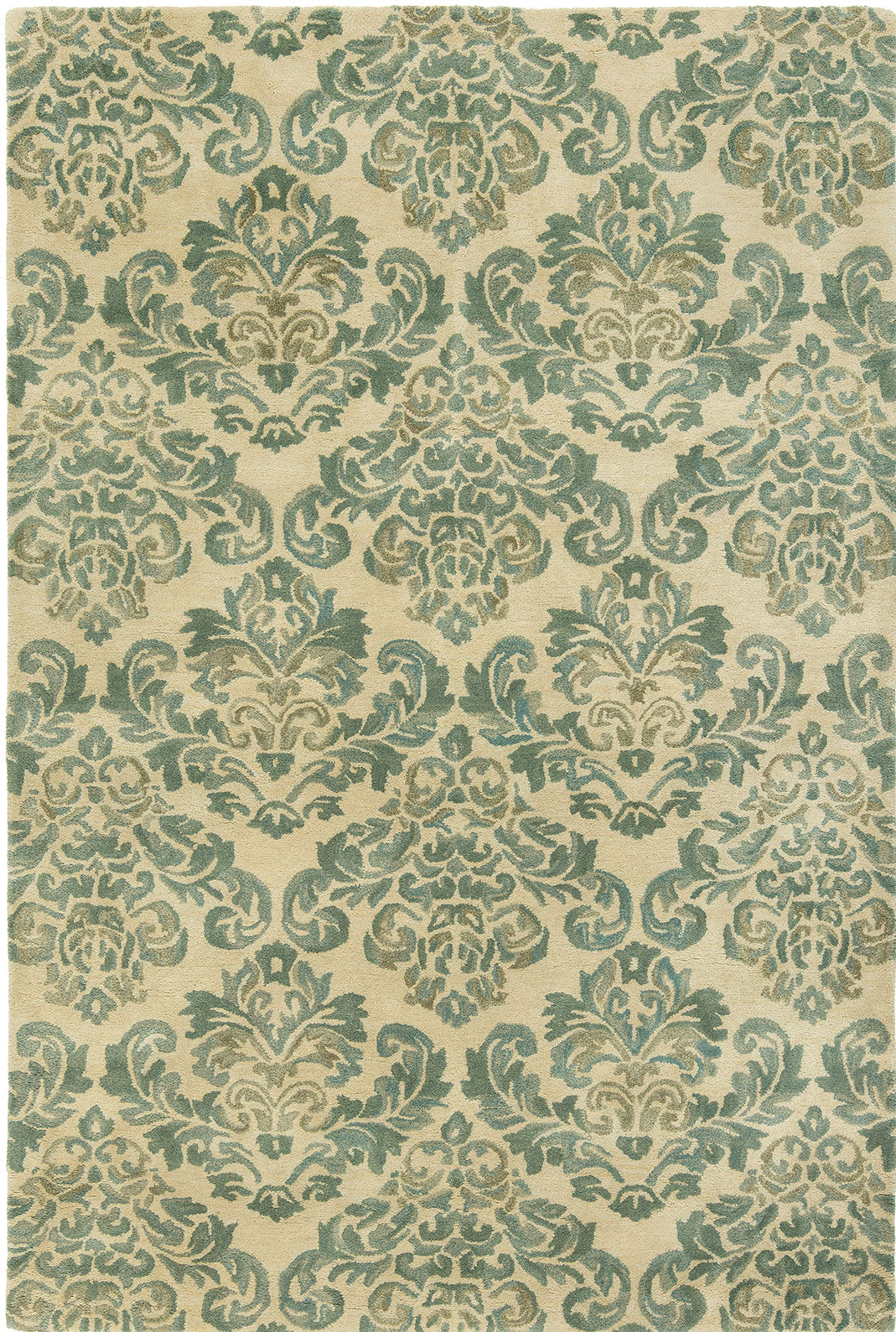 Winston Porter Katelynn Wool Damask Rug | Wayfair