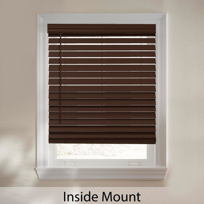 Symple Stuff 2.5 " Room Darkening Cordless Faux Wood Blind & Reviews ...