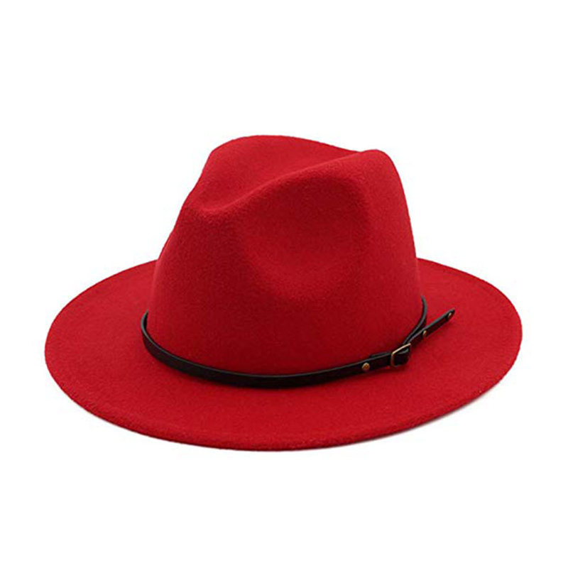 Ebern Designs Jazz Cap Wide Brim Breathable Solid Color Fedora Hat ...