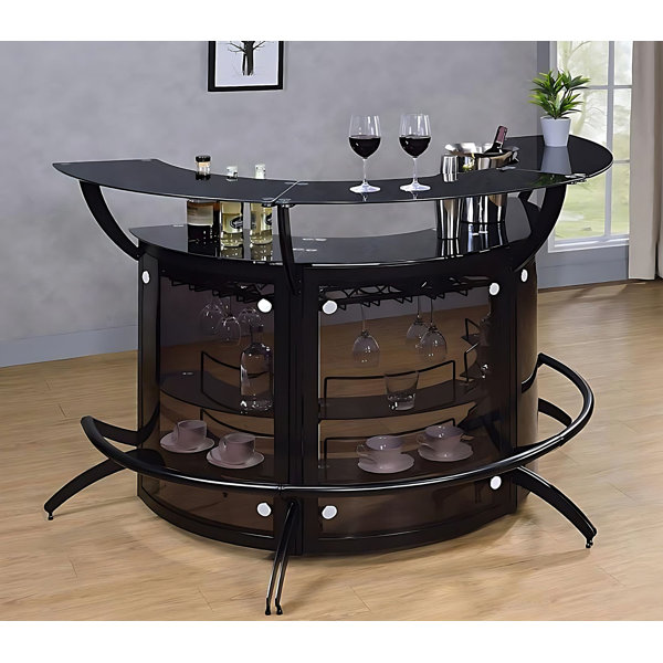 Curved Home Bars & Bar Sets | Curved Bar Table & Curved Bar Cabinet