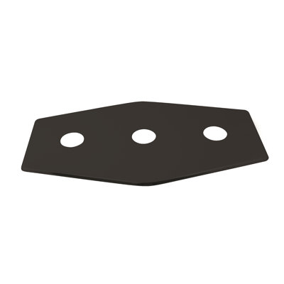 Westbrass Three-Hole Remodel Cover Plate for Bathtub and Shower Valves ...