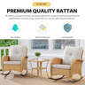 Winston Porter Aluel 2 - Person Rocking Chairs and Side Table Seating ...