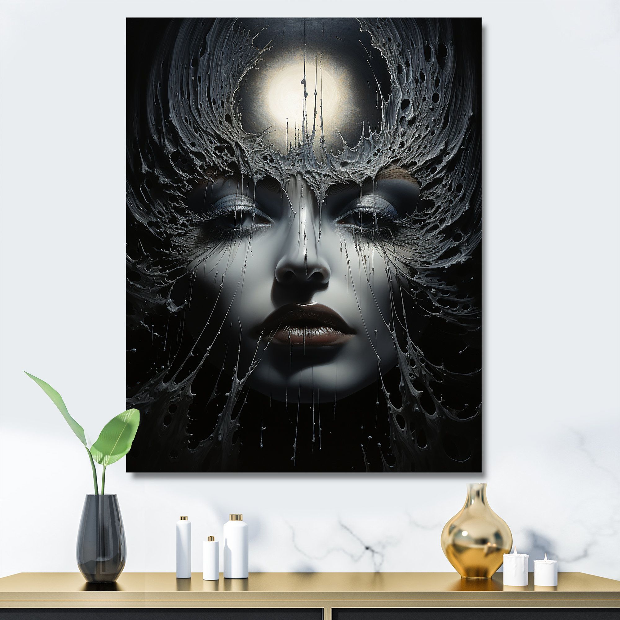 Design Art Surrealism Eternal Eclipse Woman Portrait - Surrealism ...