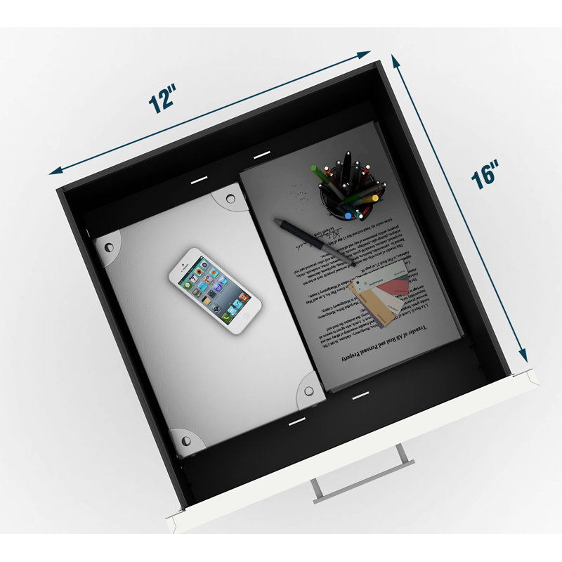 Friant My-Hite Metal Vertical Filing Cabinet with 2 Drawers, 4 Casters ...