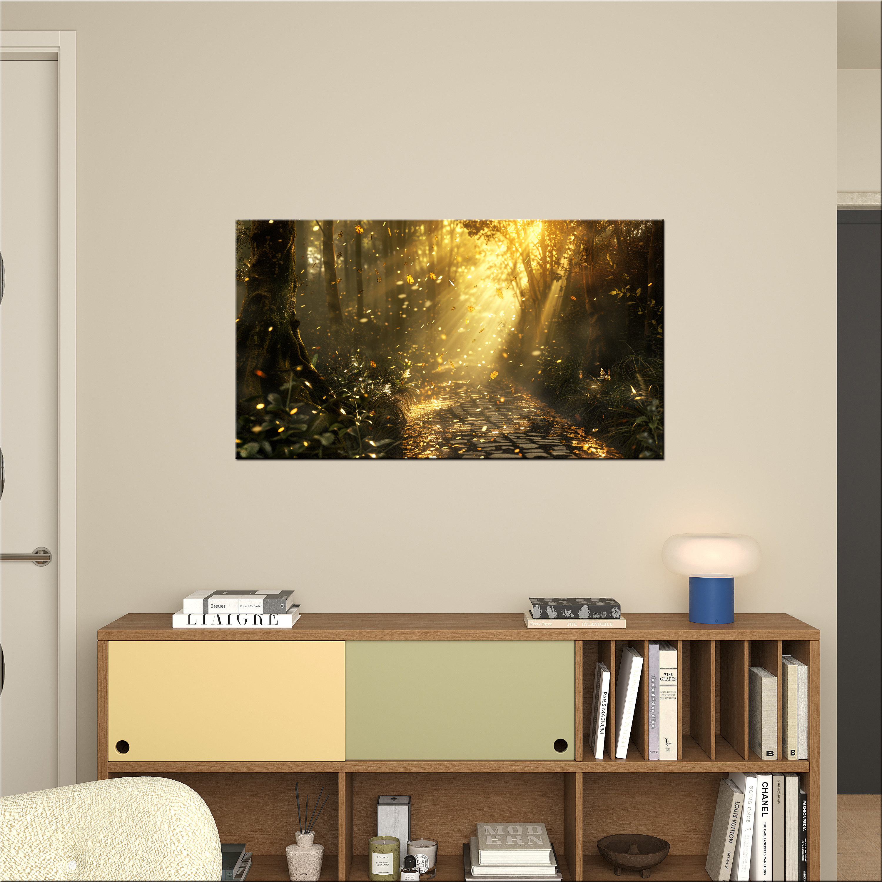 Millwood Pines Path of Timelessness: Golden Leaves on the Forest Path ...