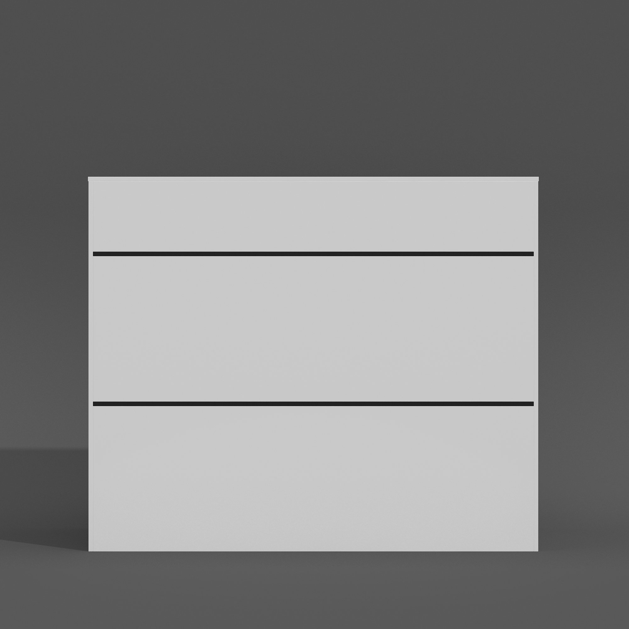 Ebern Designs Modern White Reception Desk With Raised Countertop ...