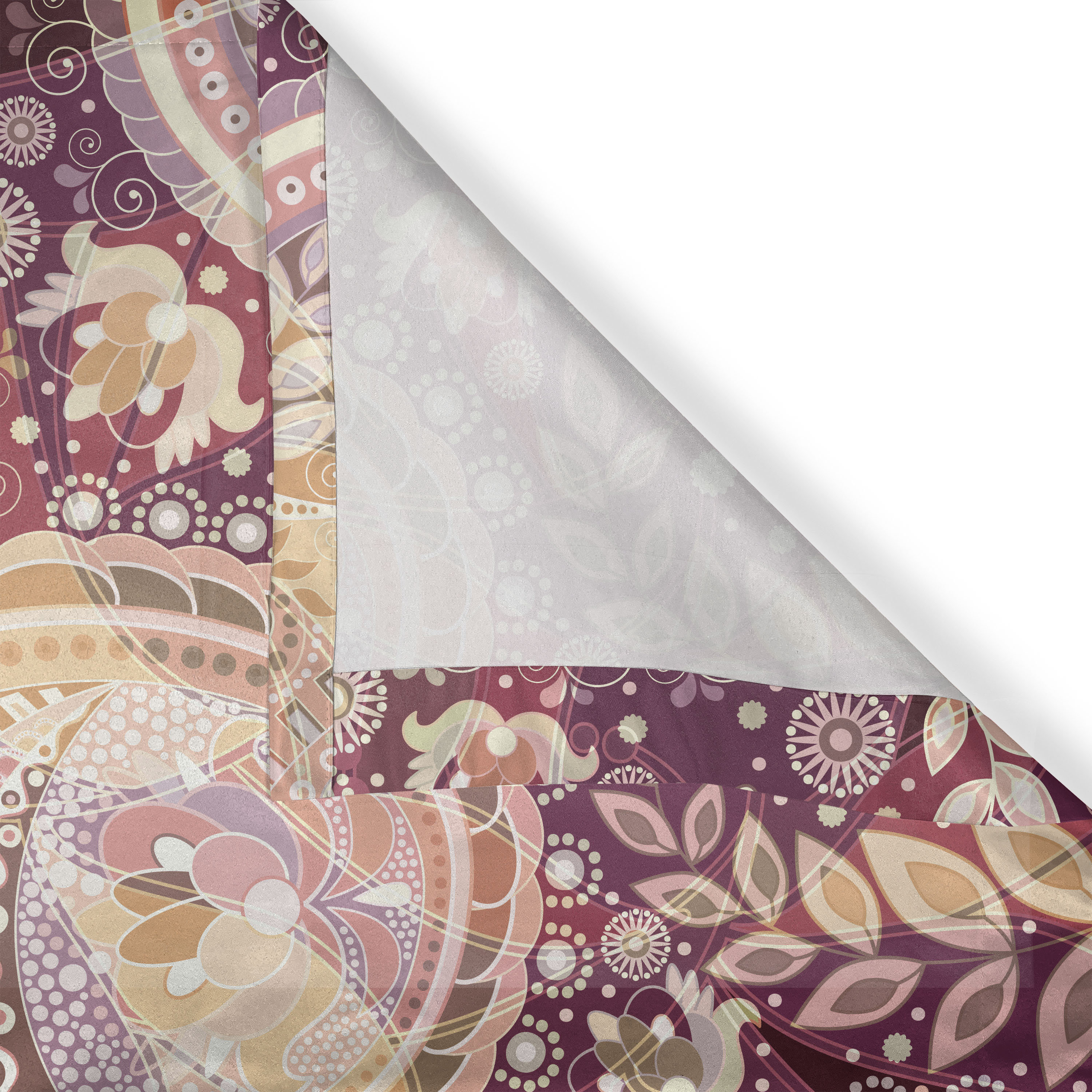 Dakota Fields Paisley Grommet Curtain Modern Leafy Floral Motif ...