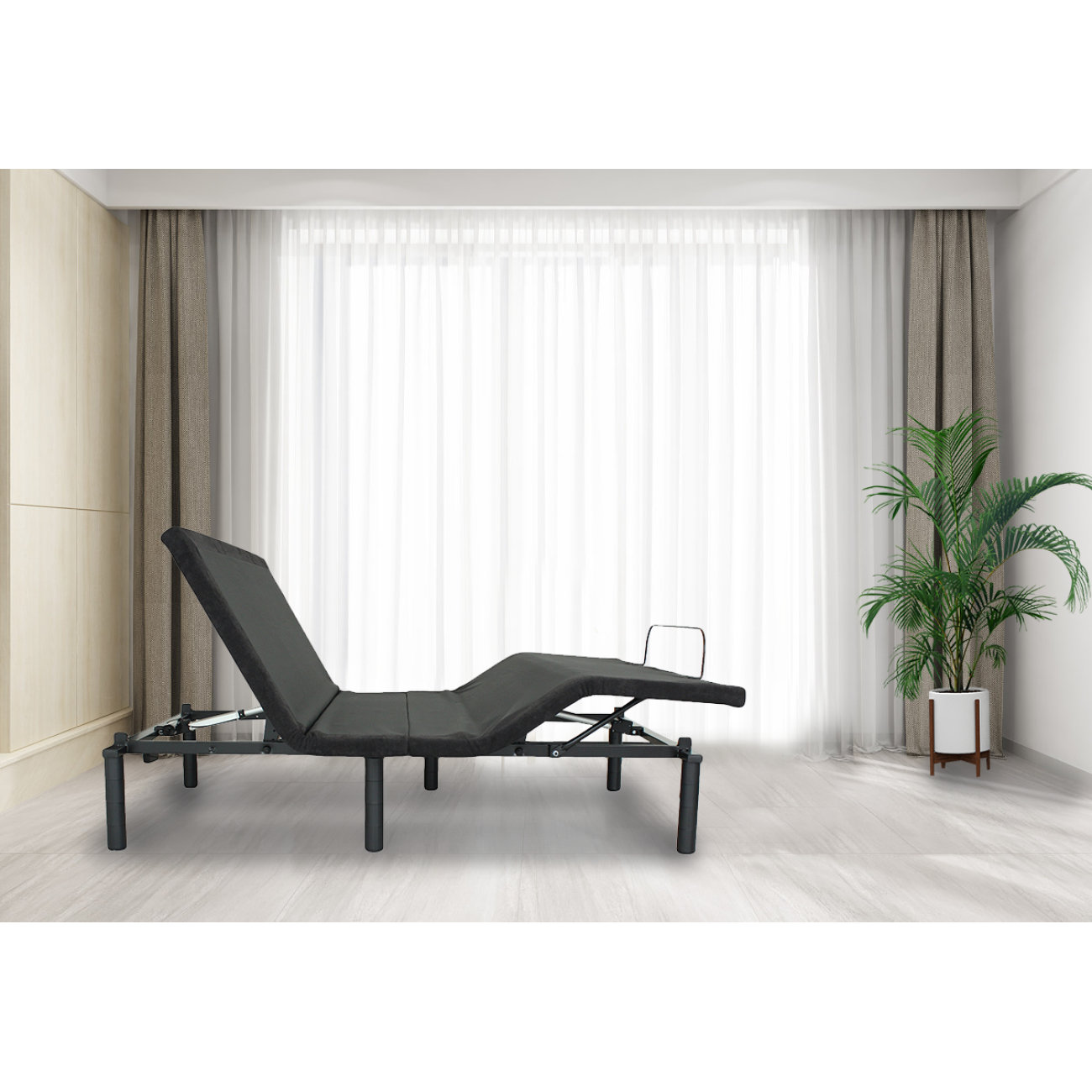 Ivy Bronx Adjustable Bed Frame Base Electric Bed Frame With Remote ...