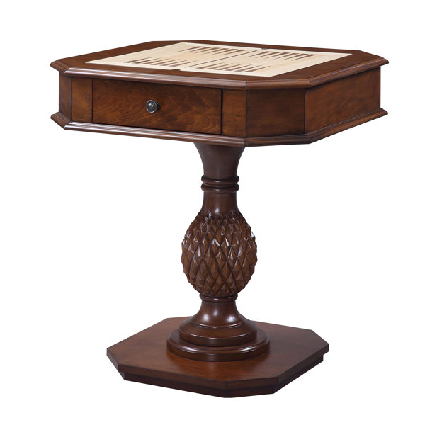 Plethoria Bromia Cherry Game Table with Pedestal Base | Wayfair