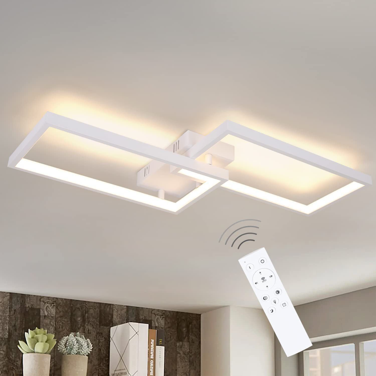 Metro Lane Aart LED Ceiling Light 2-Lights Semi Flush Mount Light Dual ...