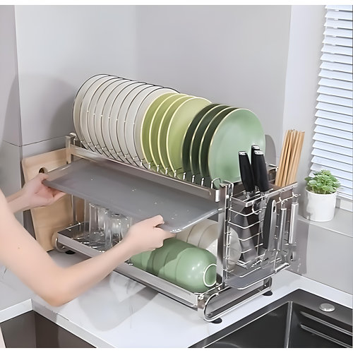 LIYONG Stainless Steel Countertop Dish Rack | Wayfair