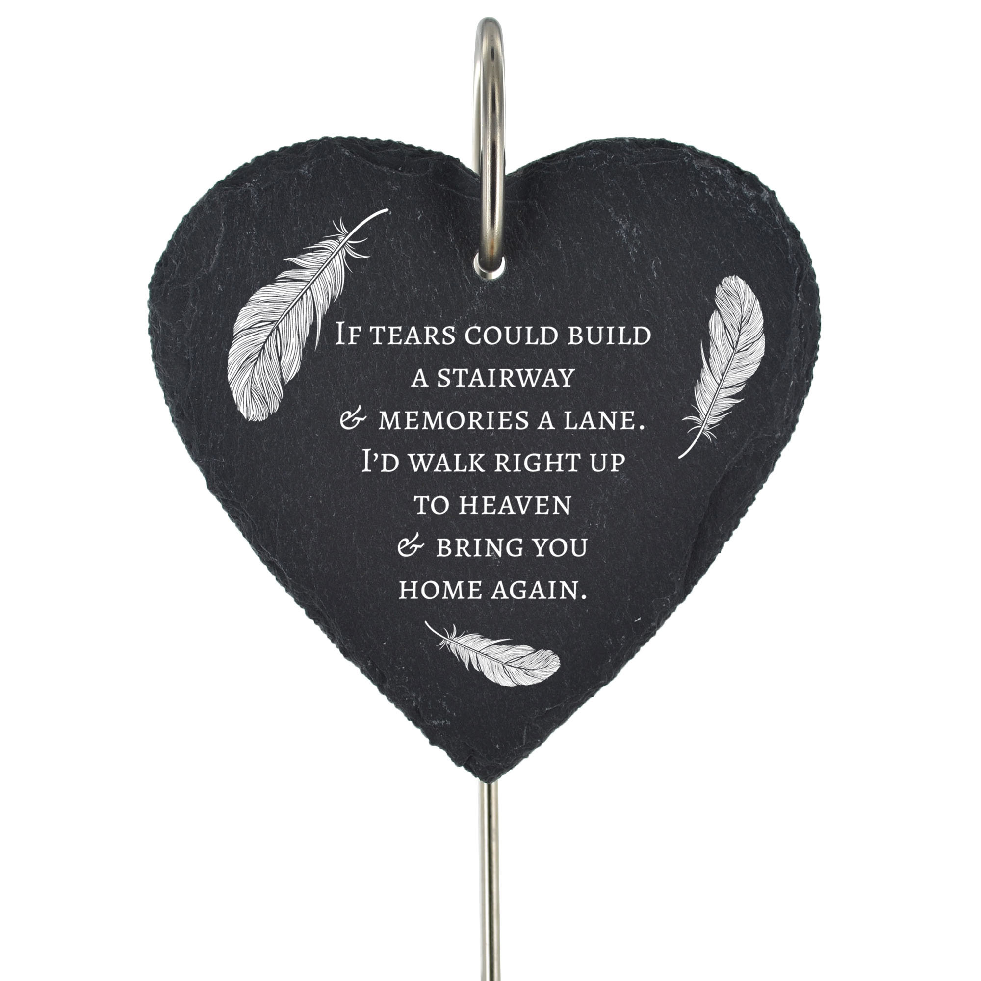 Dakota Fields Bradlyn Waterproof Slate Heart People Memorial Plaque ...