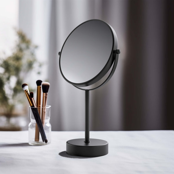 KIBI USA Circular Free Standing Magnifying Make Up Mirror | Wayfair
