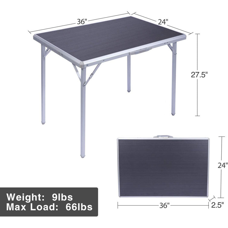 Ebern Designs 2 Pack Aluminum 3ft Folding Table for Camping - Wayfair ...