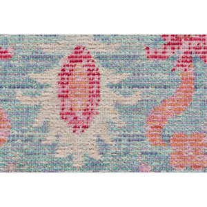 Bungalow Rose Grenz Oriental Ivory/Teal/Red Area Rug & Reviews | Wayfair