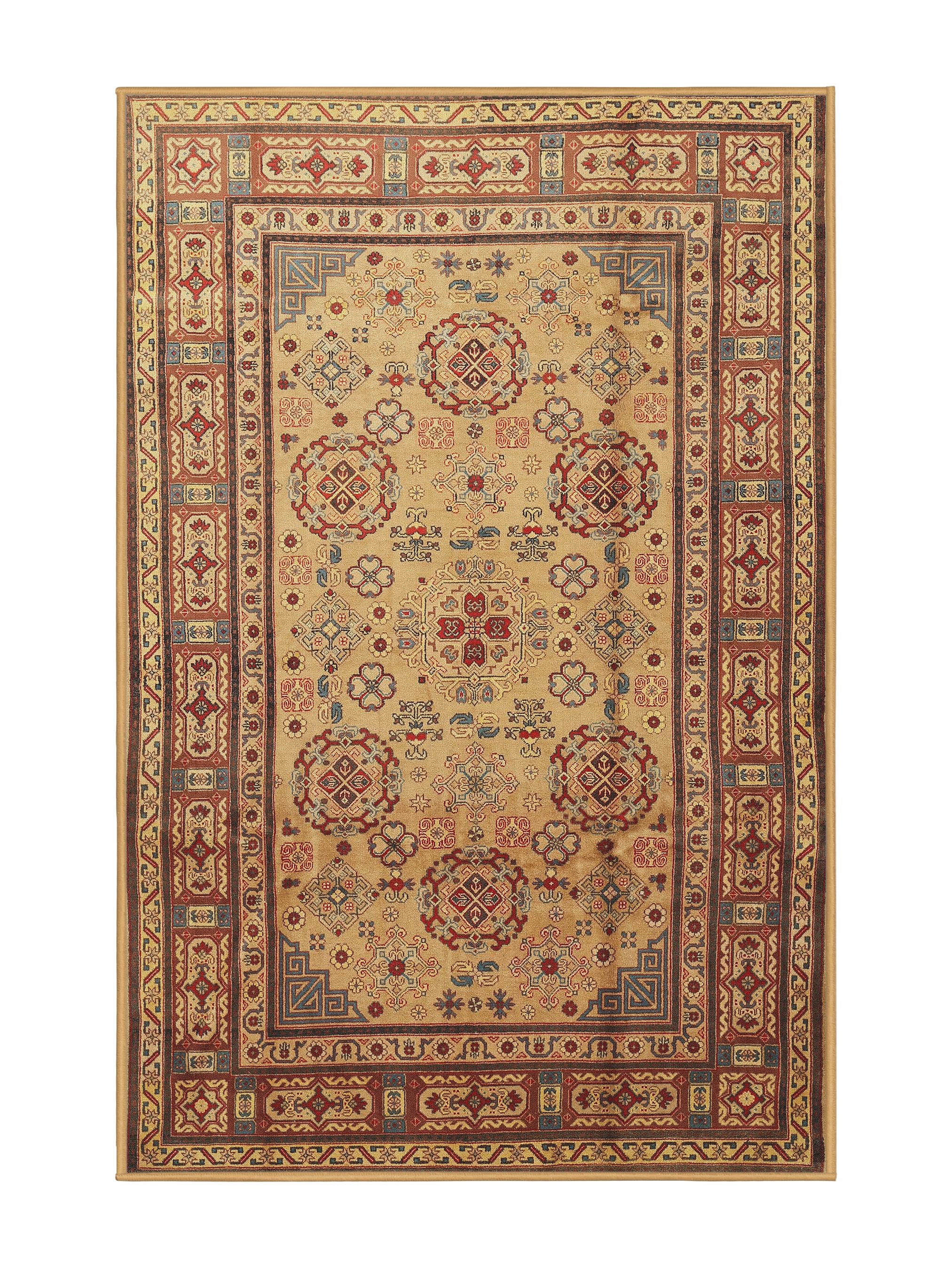 Bungalow Rose Oriental Yellow/Red Area Rug | Wayfair