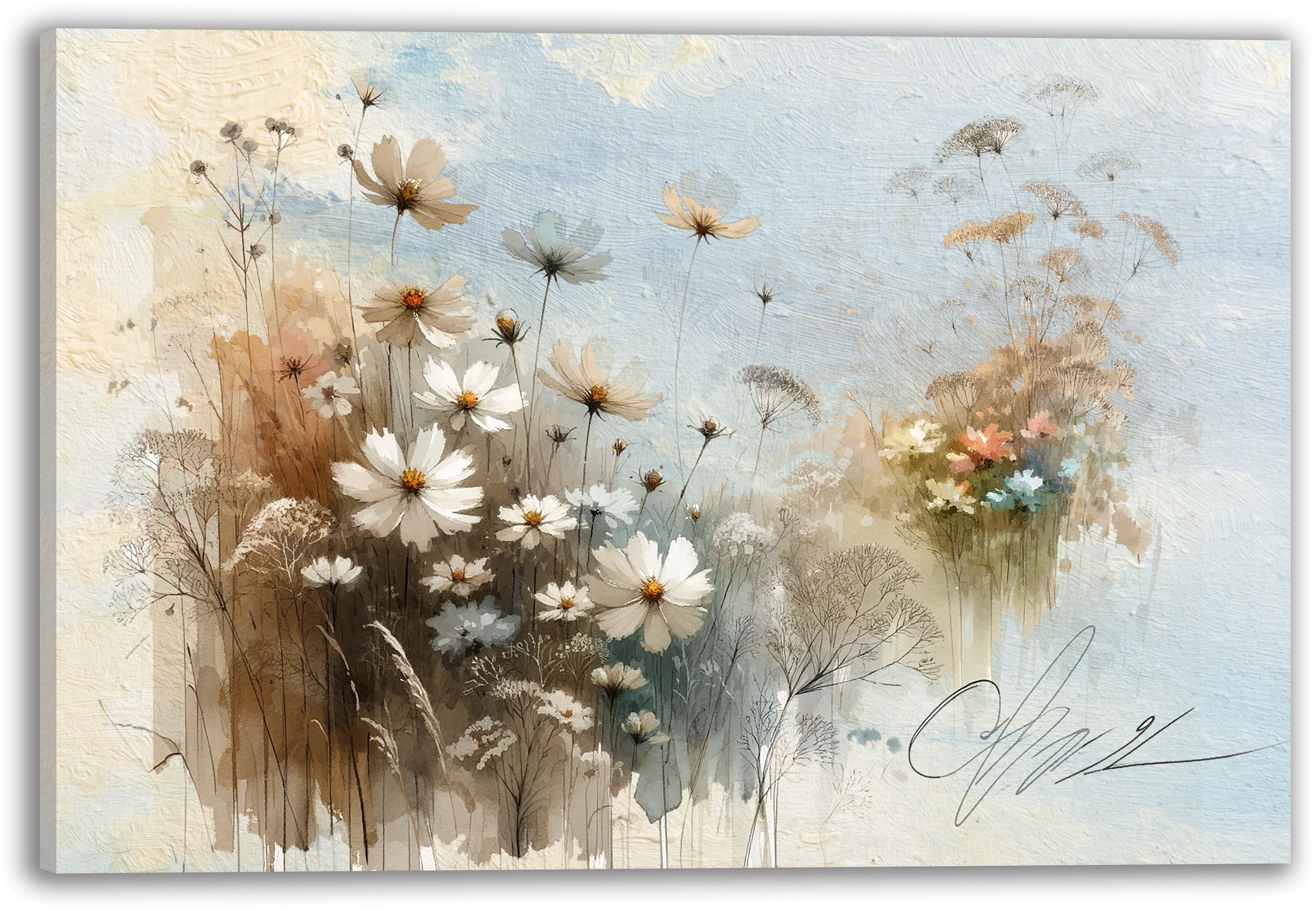 Winston Porter Ethereal Florals On Canvas Print | Wayfair