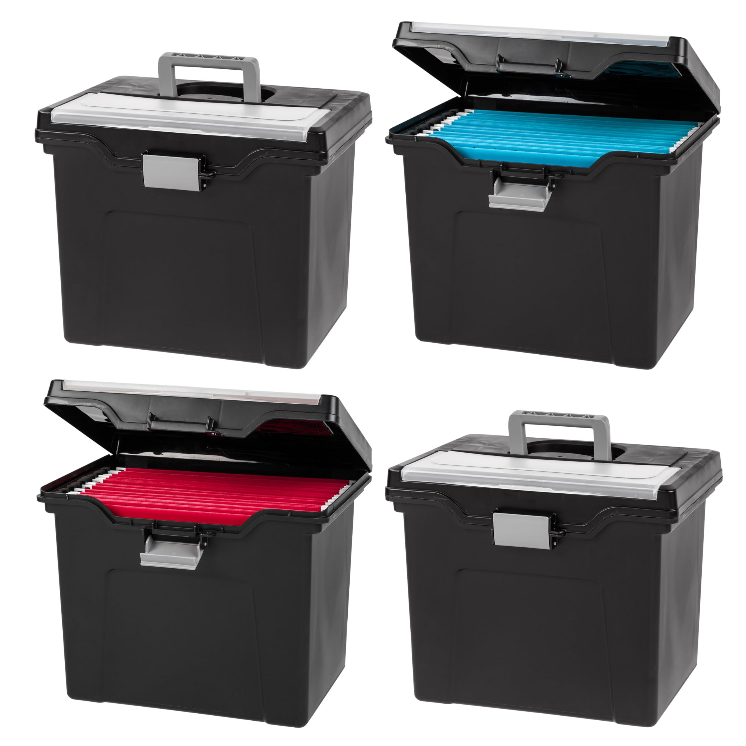 wanmo File Box With Lid File Organizer For Letter File W/ Organizer-Lid ...