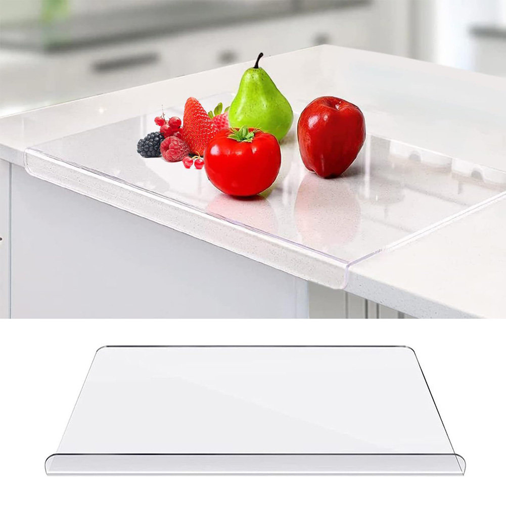 GlowSol Transparent Anti-slip Acrylic Cutting Board With Counter Lip ...