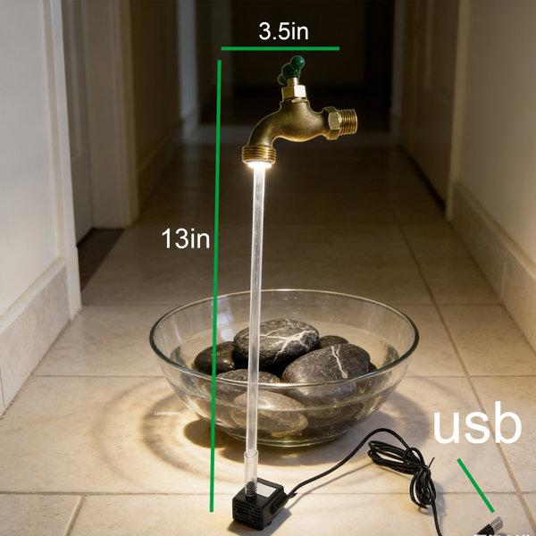 Wrought Studio Magic Floating Faucet Fountain Kit - Invisible Waterfall ...