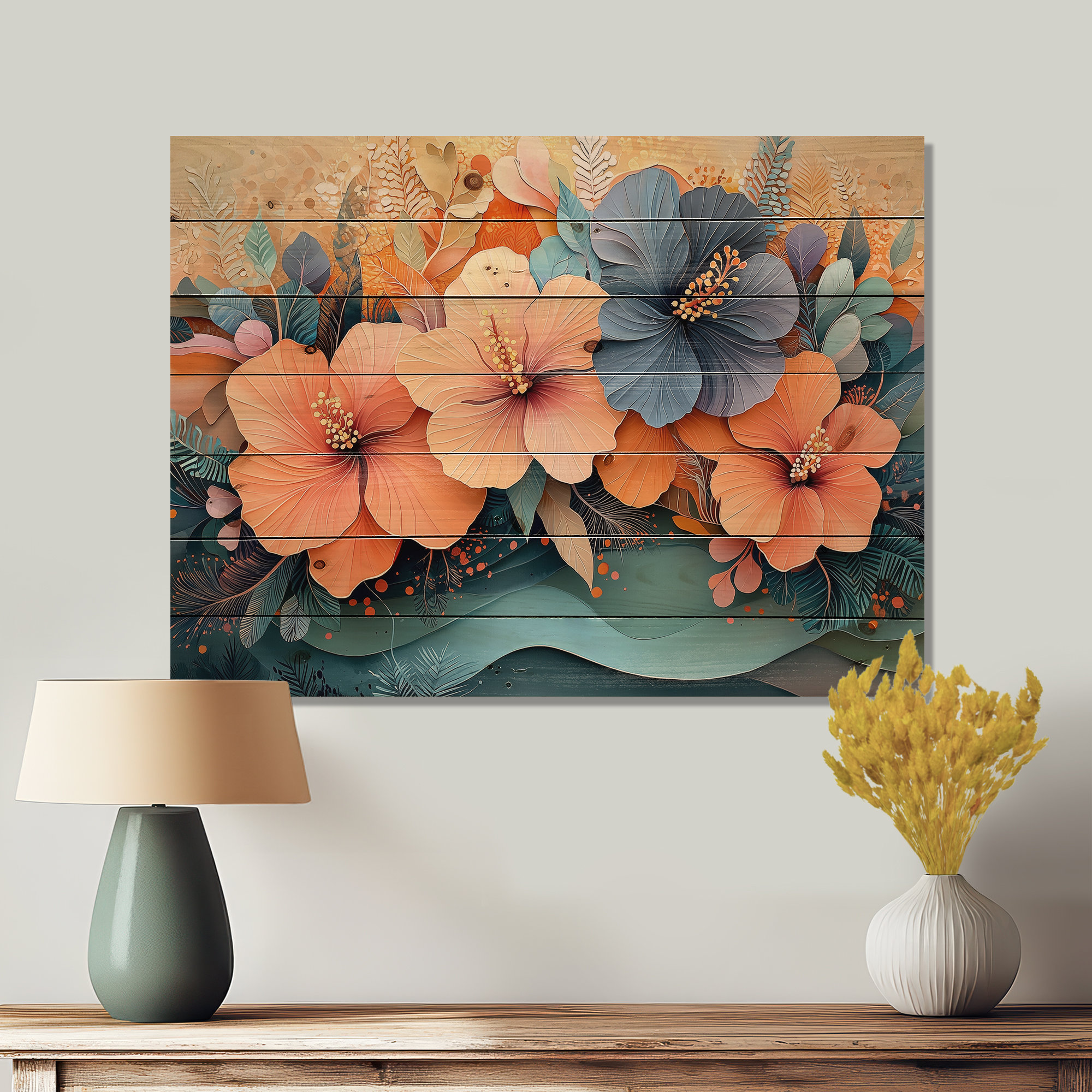 Ophelia & Co. Tropical Hibiscus In A Coastal Symphony II - Hibiscus ...