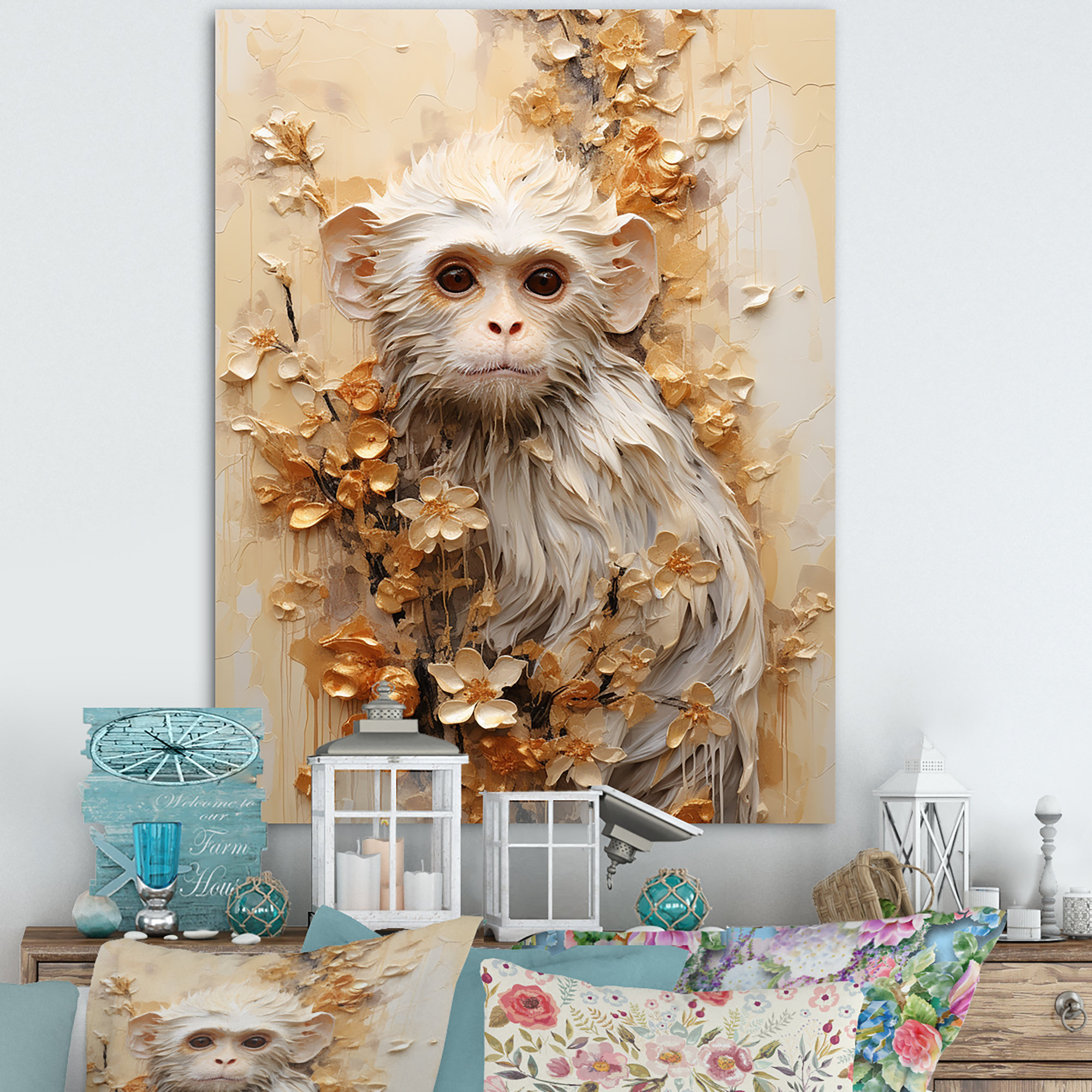 Design Art Minimalism Monkey Silhouette II | Wayfair
