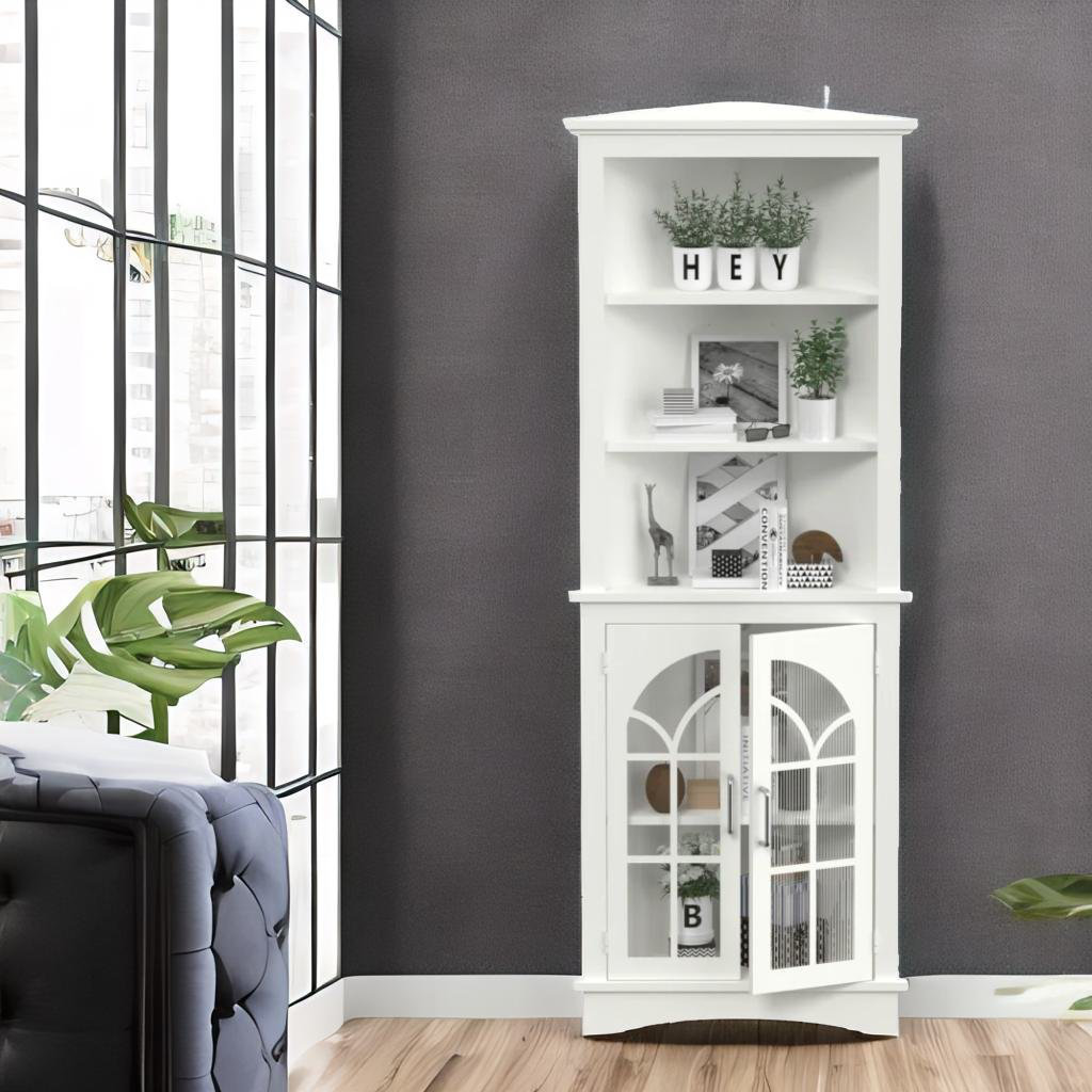 Winston Porter Corner Storage Cabinet - Wayfair Canada