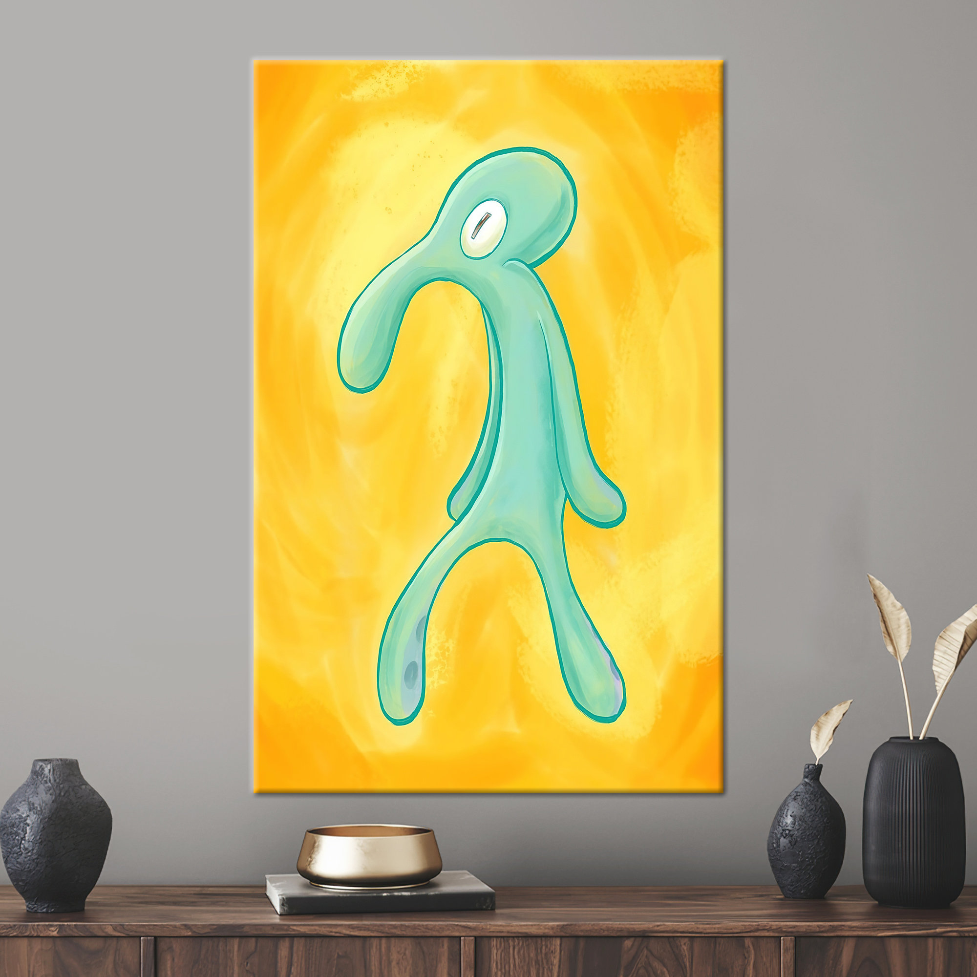 kayra export Squidward Bold and Brash Modern Abstract Canvas Wall Art ...