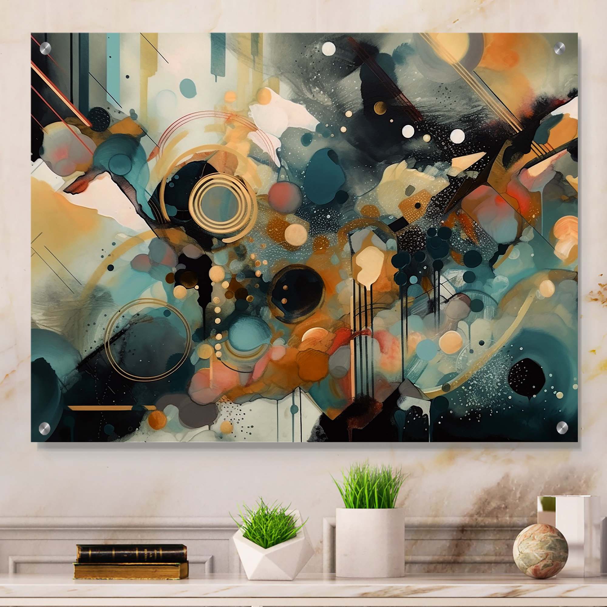 Ivy Bronx Abstract Modern Contemporary - Abstract Acrylic Wall Art ...