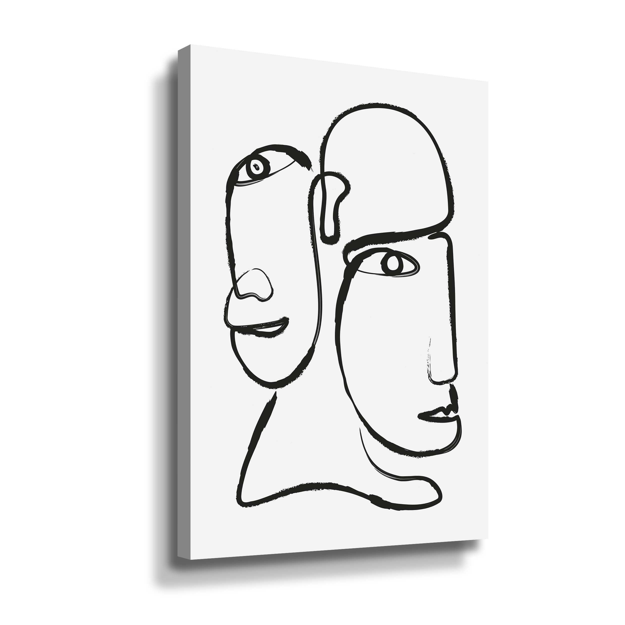 Wrought Studio Double Silhouette Gallery Wrapped Canvas | Wayfair