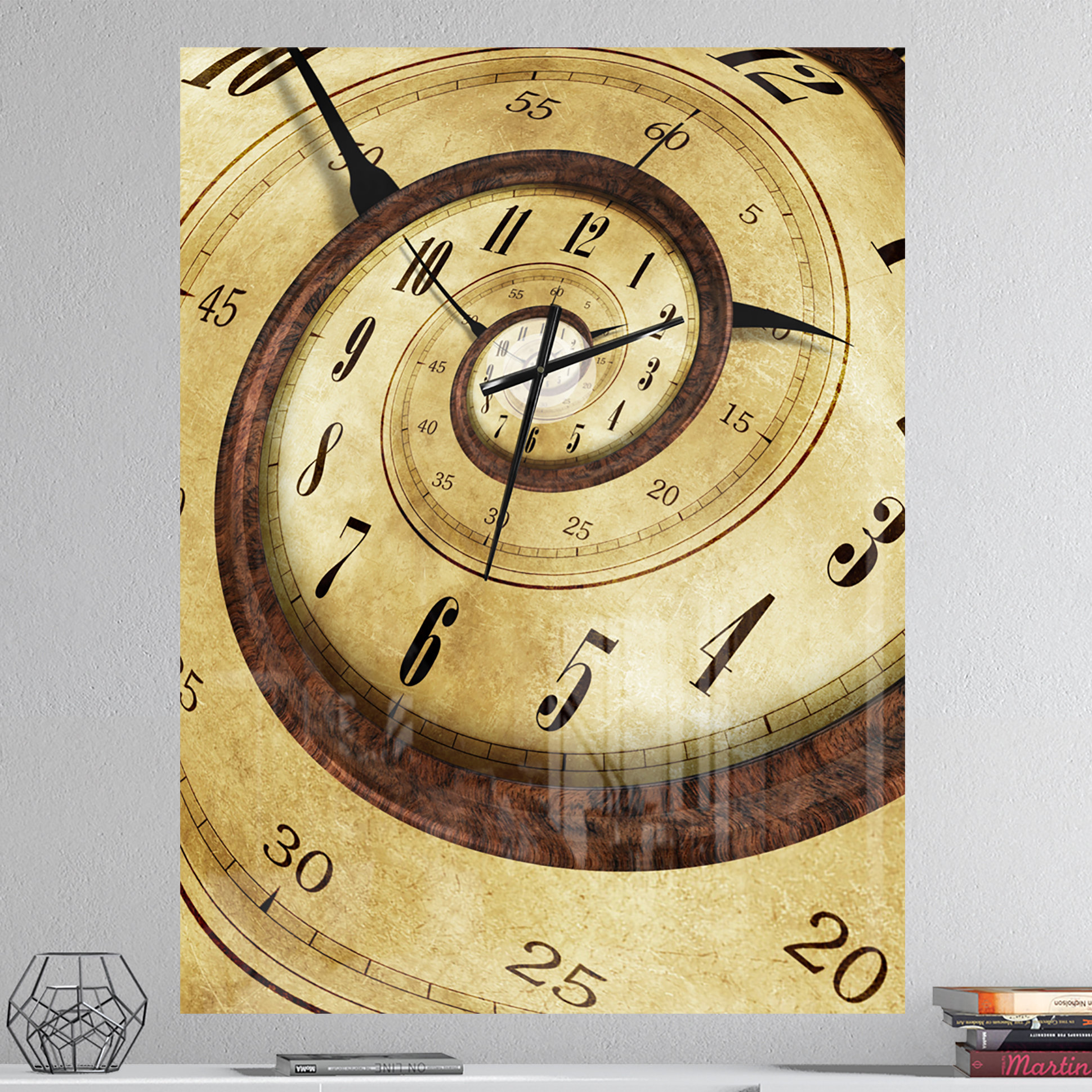 East Urban Home Endless Time Spiral - Modern wall clock | Wayfair