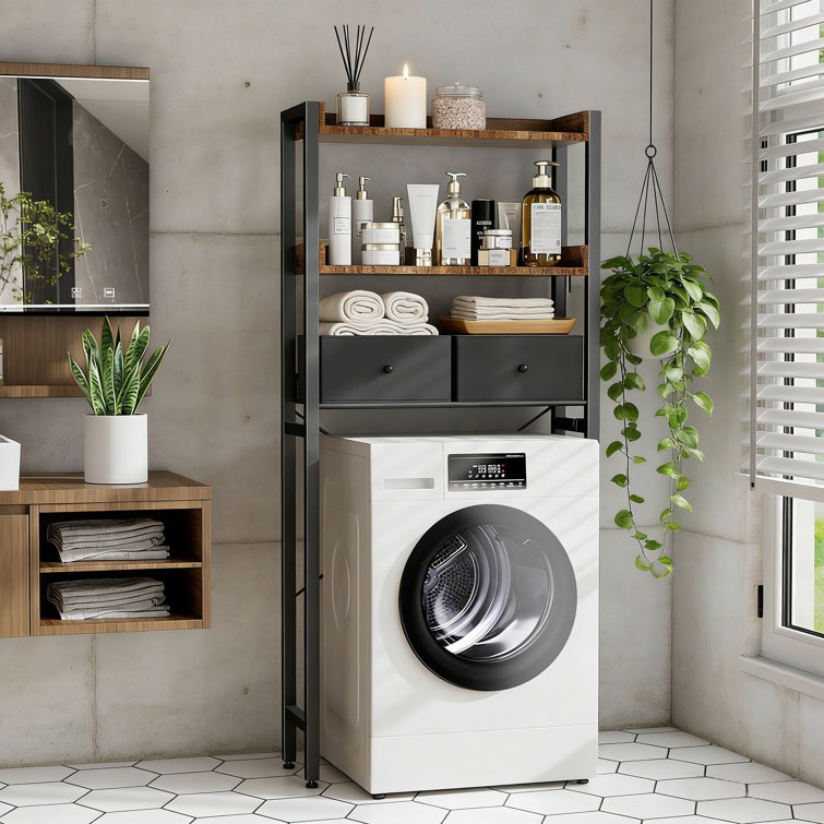 Over-Toilet Storage Unit With 2 Drawers, 3-Shelf Above-Toilet Bathroom ...