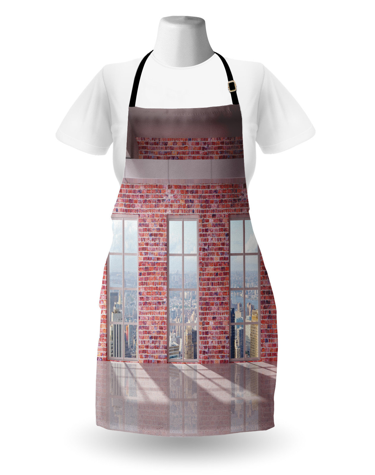 East Urban Home Urban Apron Unisex, Red Brick Wall Loft City, Adult ...