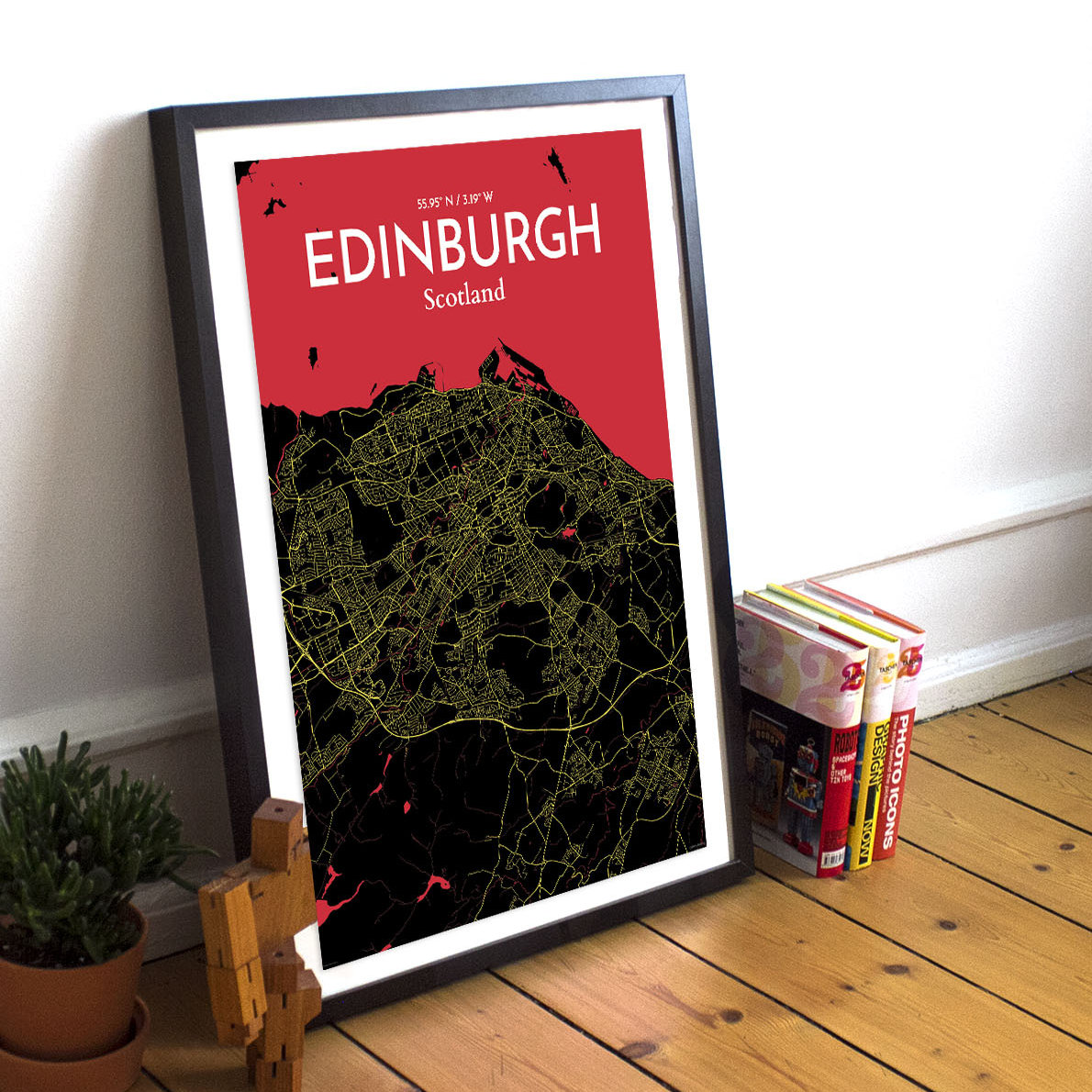 Wrought Studio™ 'Edinburgh City Map' Graphic Art Print Poster in ...