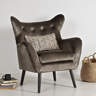 Everly Quinn Alyssa Mid-Century Lavender Velvet Wingback Arm Chair ...